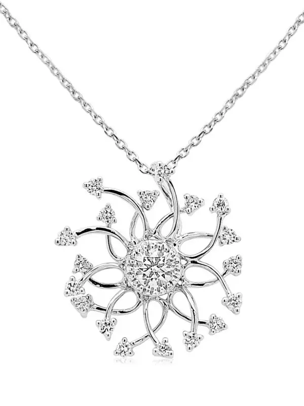 HYT JEWELRY 18kt White Gold Diamond Pendant Necklace - Silver
