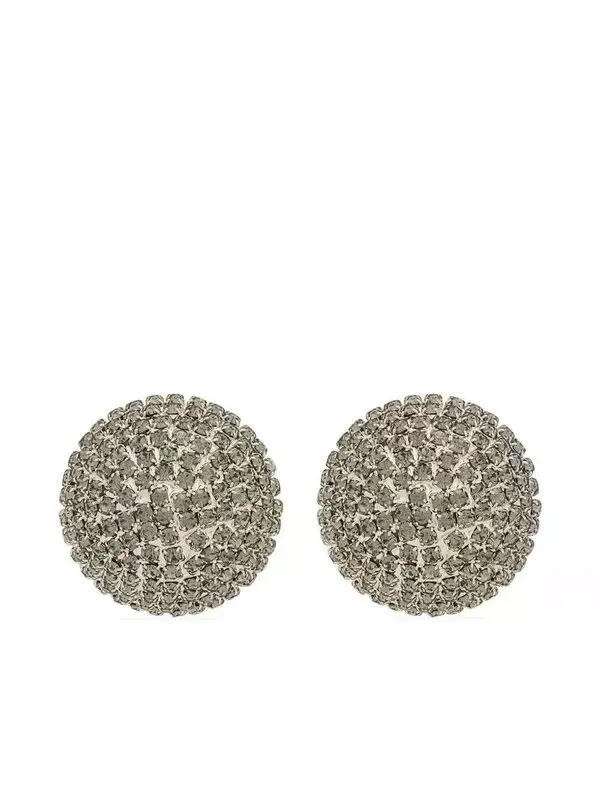 Dolce & Gabbana Crystal-embellished Clip-on Earrings - Silver