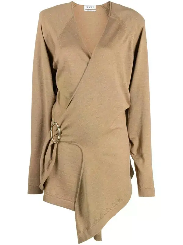 Attico Hurely Wrap Minidress