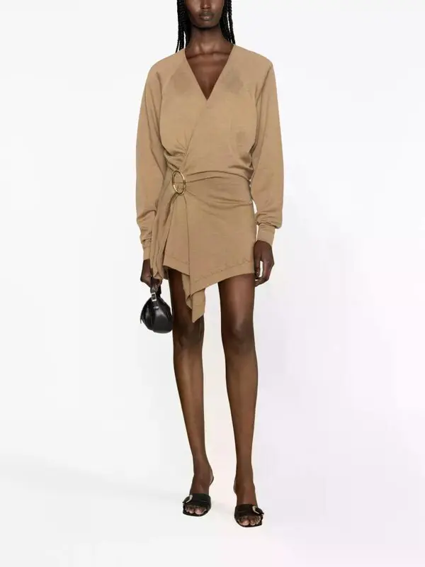 Attico Hurely Wrap Minidress