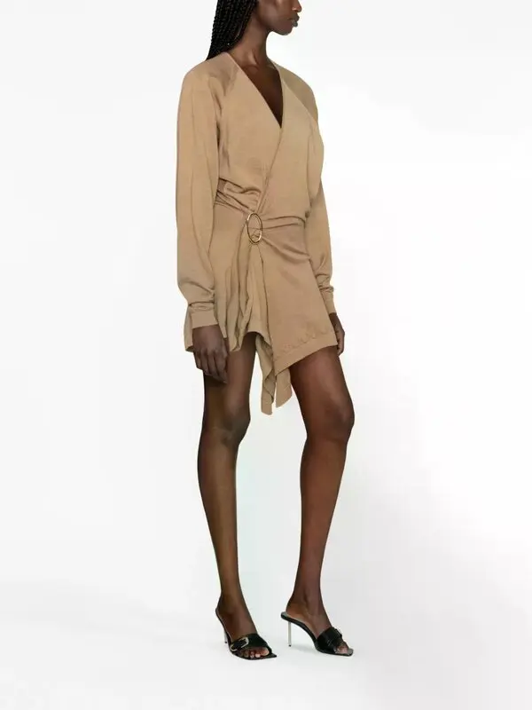 Attico Hurely Wrap Minidress