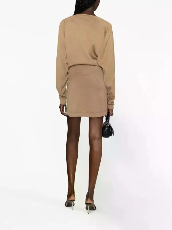 Attico Hurely Wrap Minidress