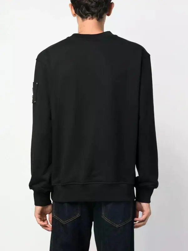 Moose Knuckles Logo Plaque Cotton Sweatshirt - Black