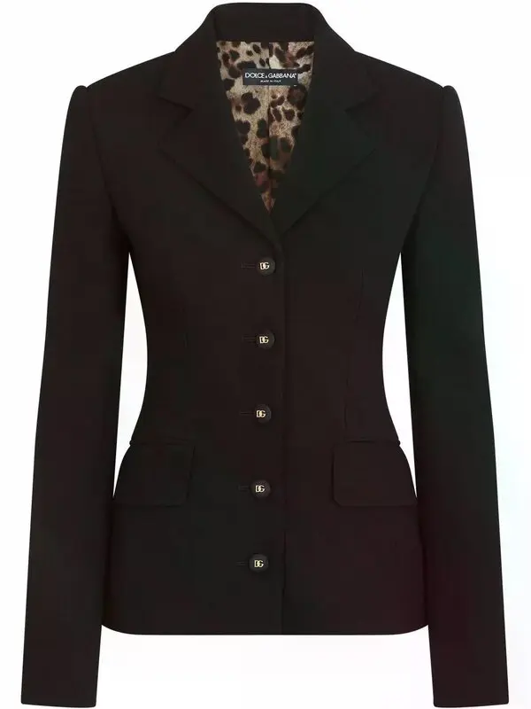 Dolce & Gabbana Single-breasted Wool Blazer - Black