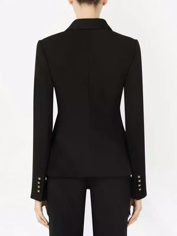 Dolce & Gabbana Single-breasted Wool Blazer - Black