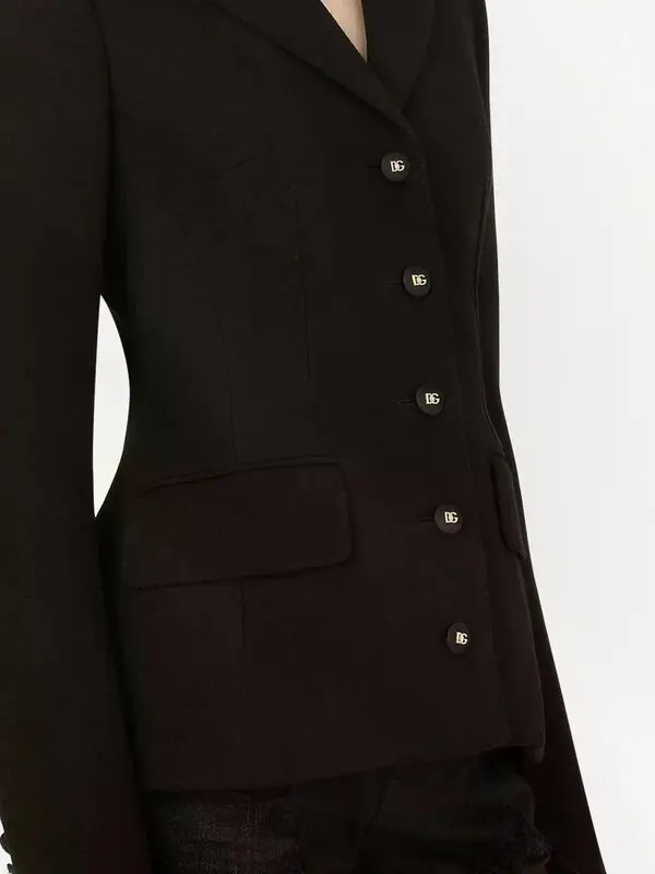 Dolce & Gabbana Single-breasted Wool Blazer - Black
