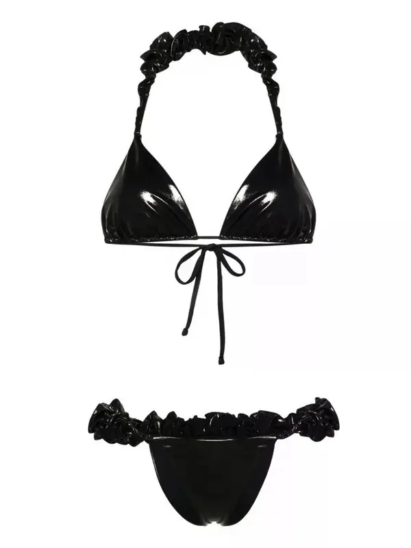 PARAMIDONNA Metallic-finish Bikini Set - Black