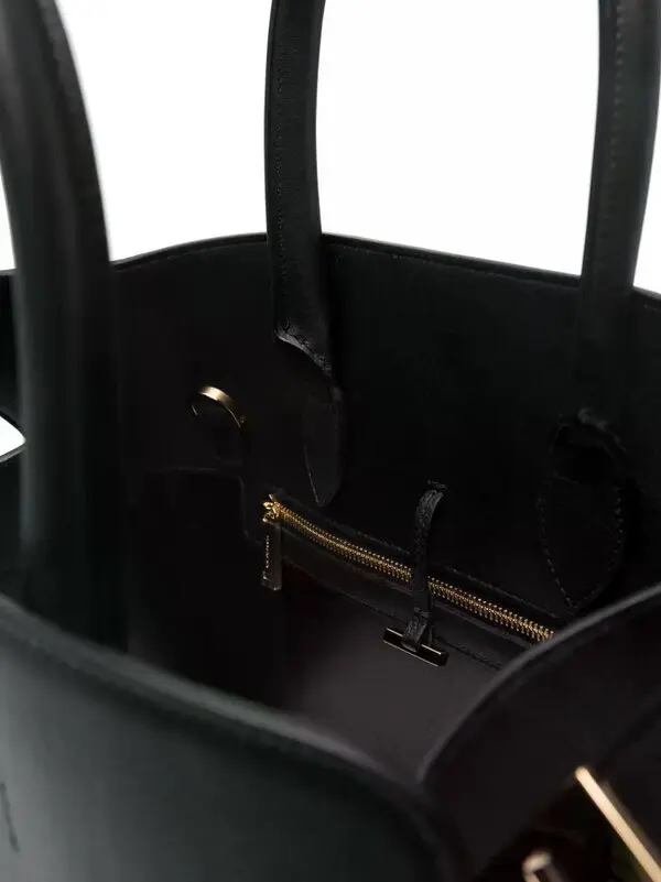 FERRAGAMO Medium Gancini-buckle Tote Bag - Black