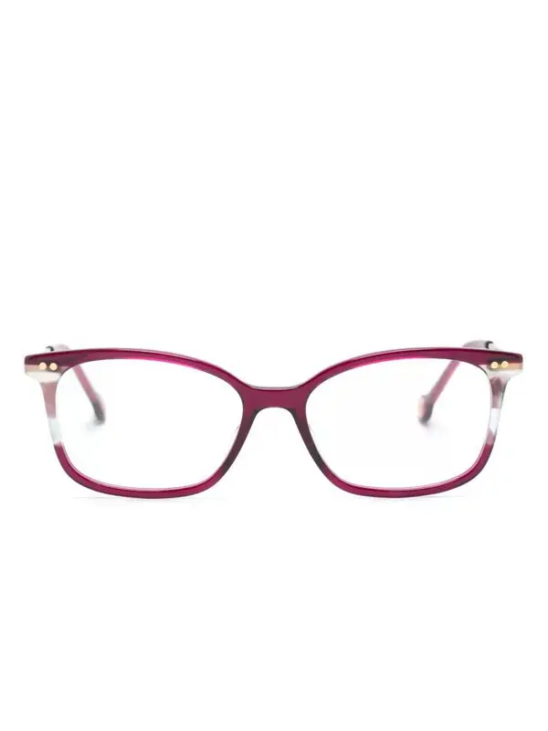 Carolina Herrera Rectangle-frame Tortoiseshell Glasses - Pink