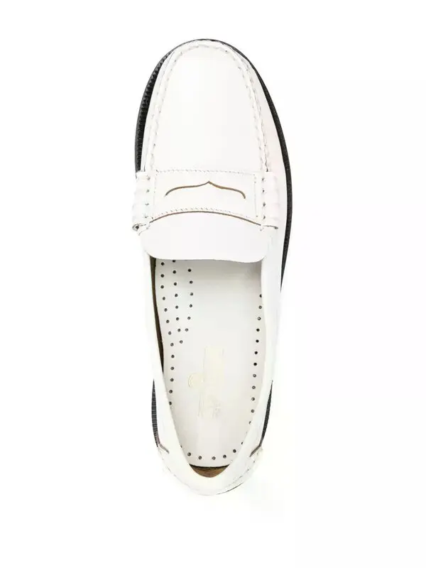 SEBAGO Dan Penny-slot Leather Loafers - White