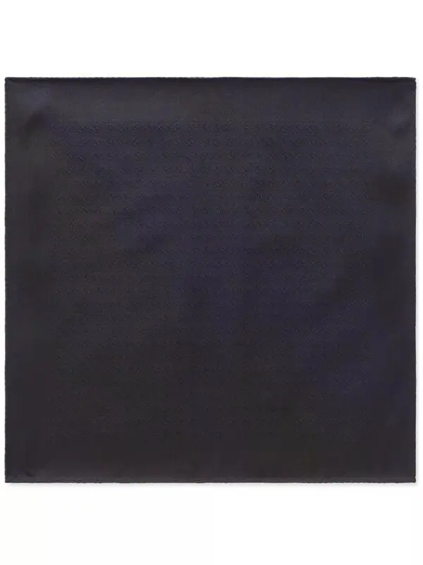 Dolce & Gabbana Logo-jacquard Silk Pocket Square - Blue