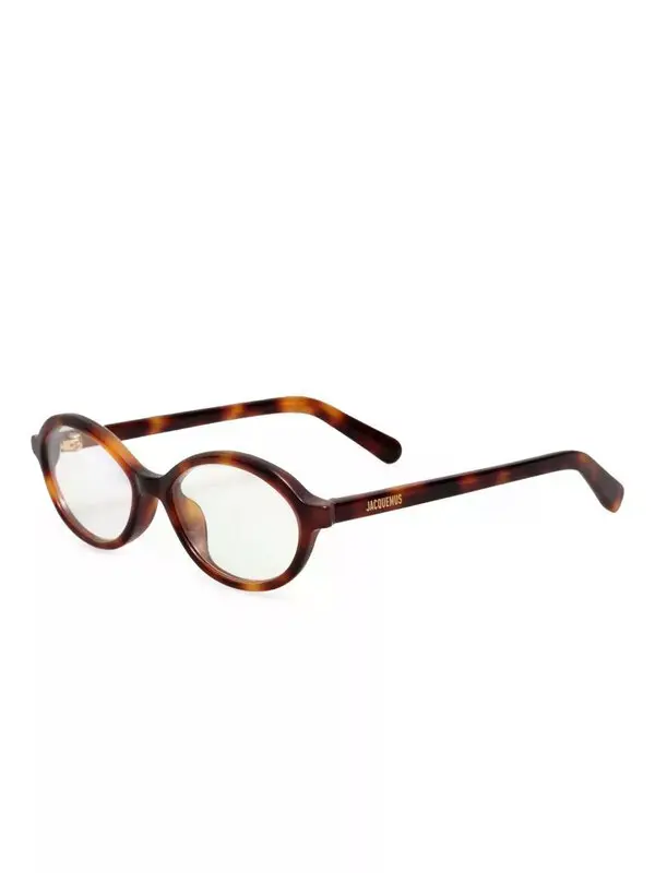 Jacquemus Oval-frame Glasses - Brown