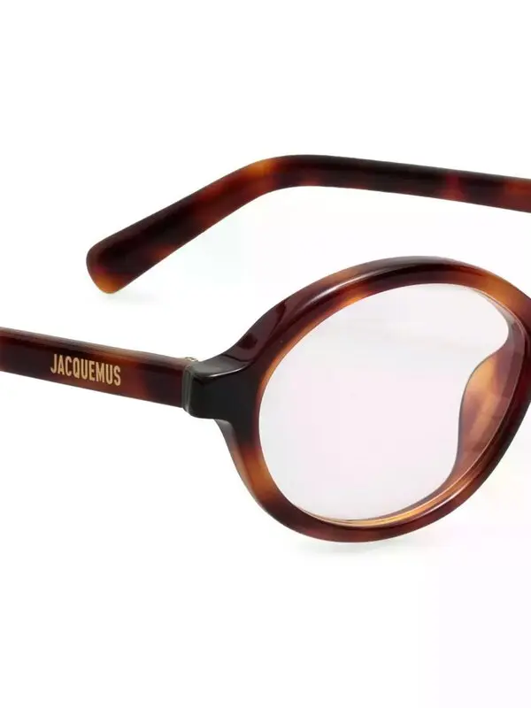 Jacquemus Oval-frame Glasses - Brown