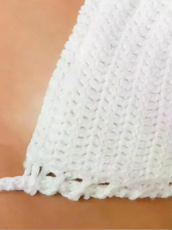 AMIR SLAMA Knit Triangle Bikini Top