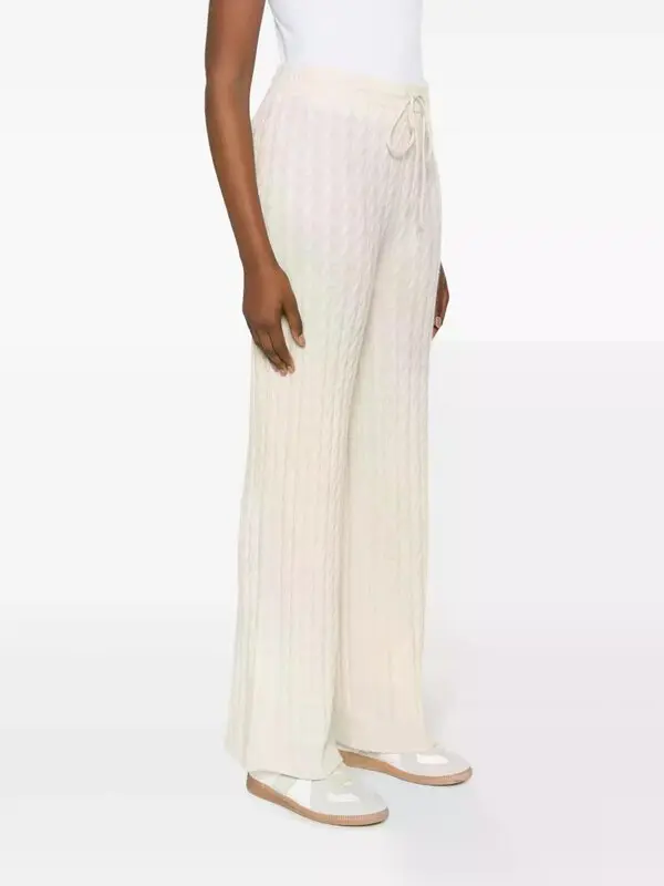 TOTEME Cable-knit Straight-leg Trousers