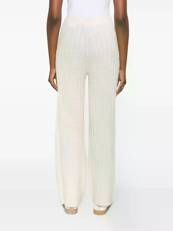 TOTEME Cable-knit Straight-leg Trousers