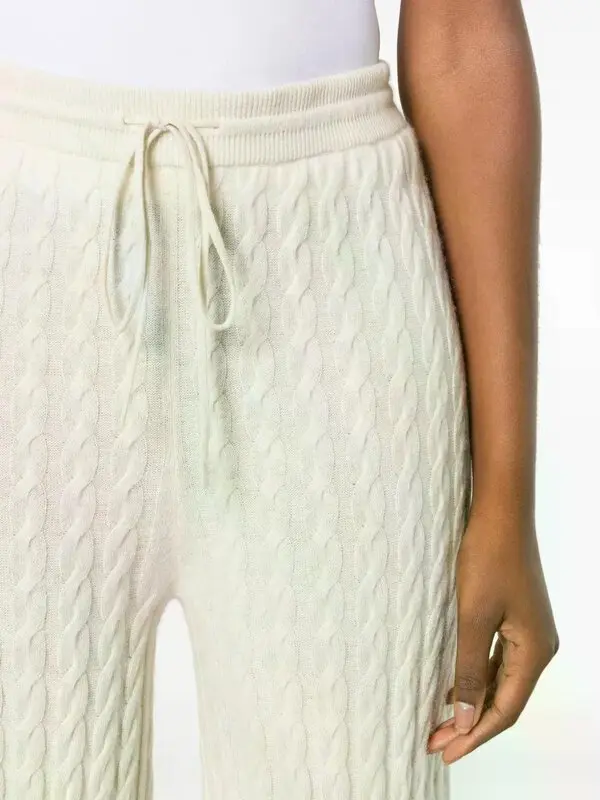 TOTEME Cable-knit Straight-leg Trousers