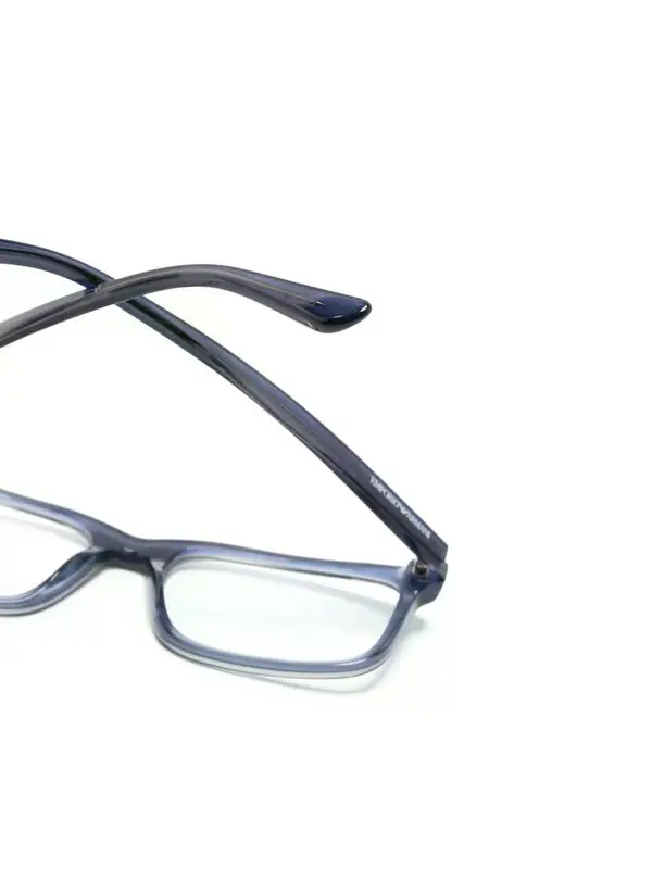 Emporio Armani Logo-print Rectangle-frame Glasses