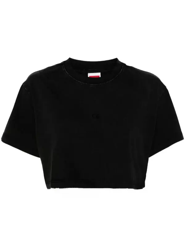 GROUND ZERO Logo-embroidered Washed T-shirt
