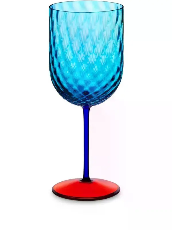 Dolce & Gabbana Hand-blown Murano Wine Glass - Blue