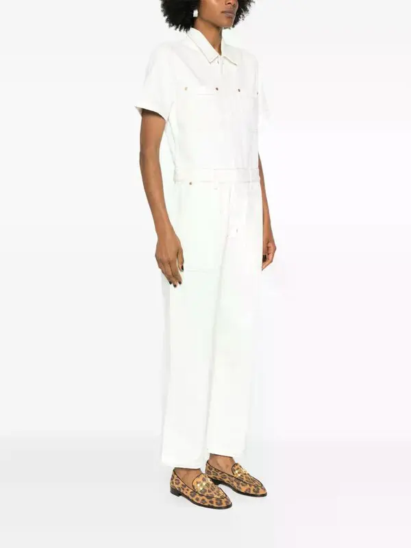 SLVRLAKE Short-sleeved Twill Jumpsuit