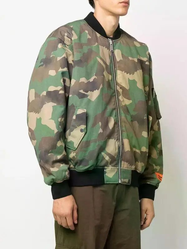 Heron Preston Camouflage Print Bomber Jacket