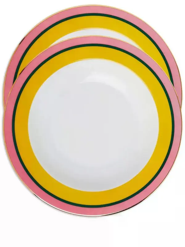 La DoubleJ Rainbow Soup Plates - Yellow