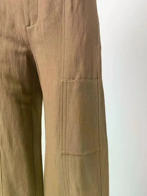 Vince One-tone Patch Wide-leg Trousers