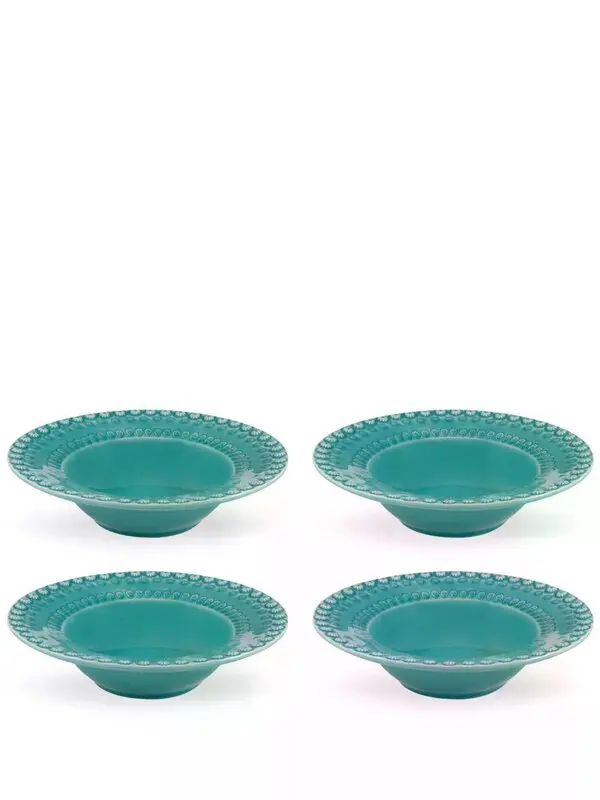 BORDALLO PINHEIRO Fantasia Ceramic Soup Plates - Blue