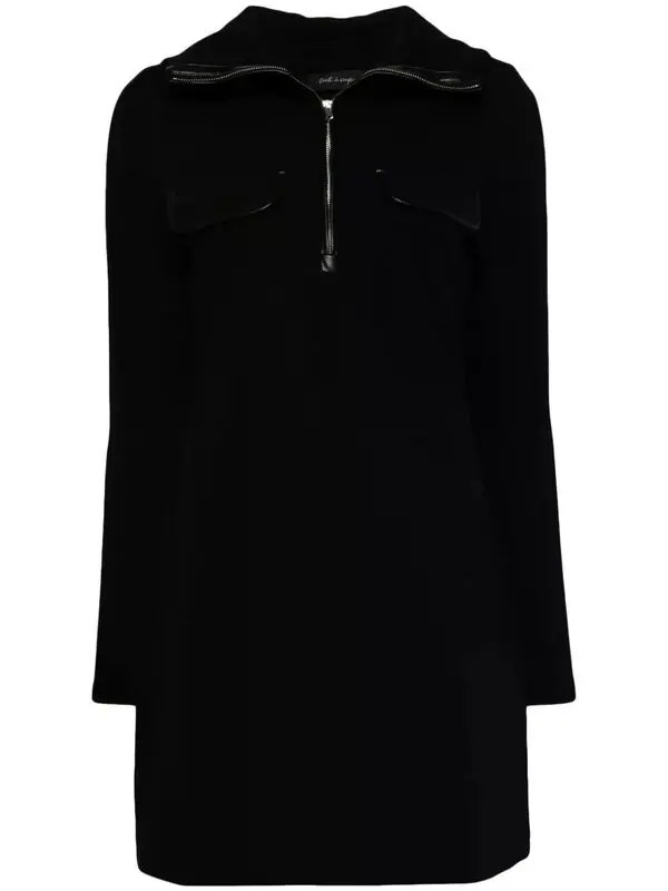 TOUT A COUP Half-zip Mini Dress