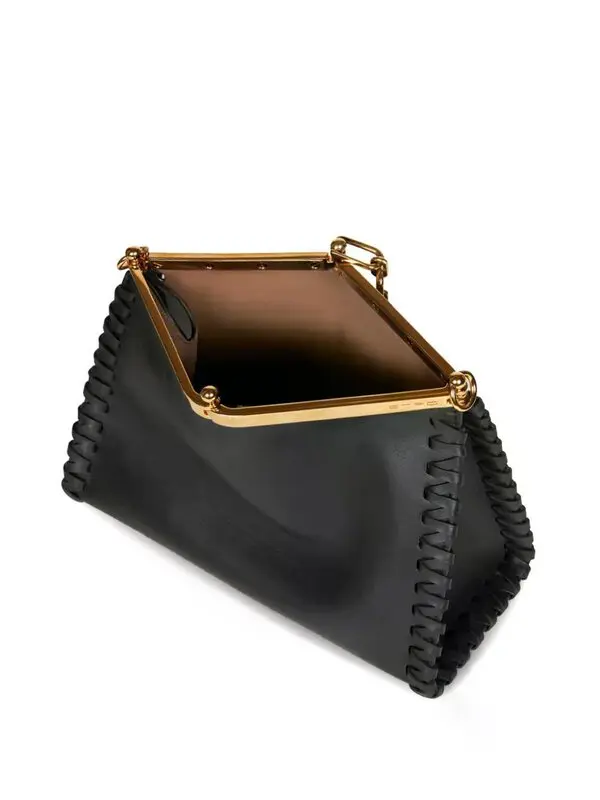 Etro Vela Leather Shoulder Bag - Black