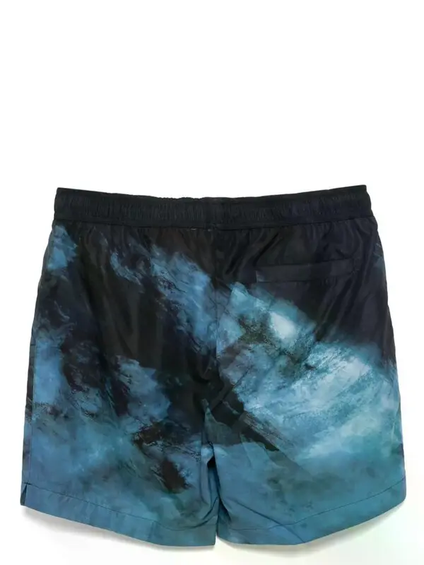 BOSS Graphic Print Swim Shorts - Blue