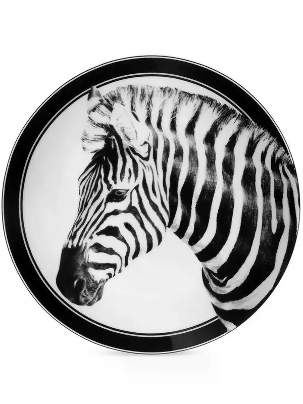 Dolce & Gabbana Zebra-print Dessert Plates - White