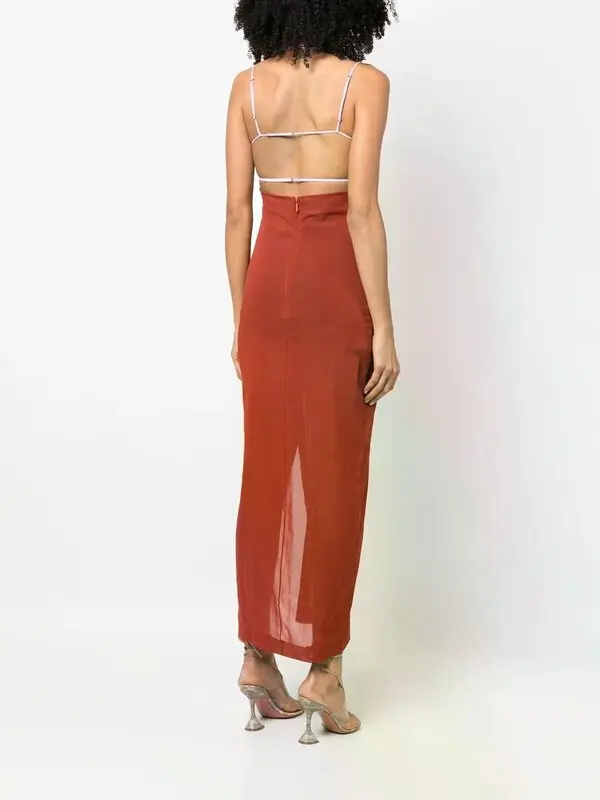 NENSI DOJAKA Strappy Sheer Dress