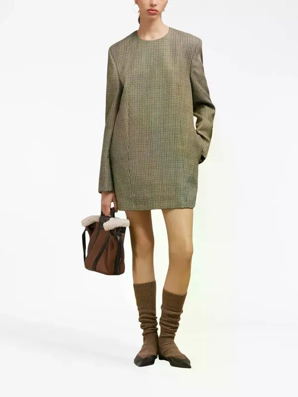 AMI Paris Check-print Mini Dress