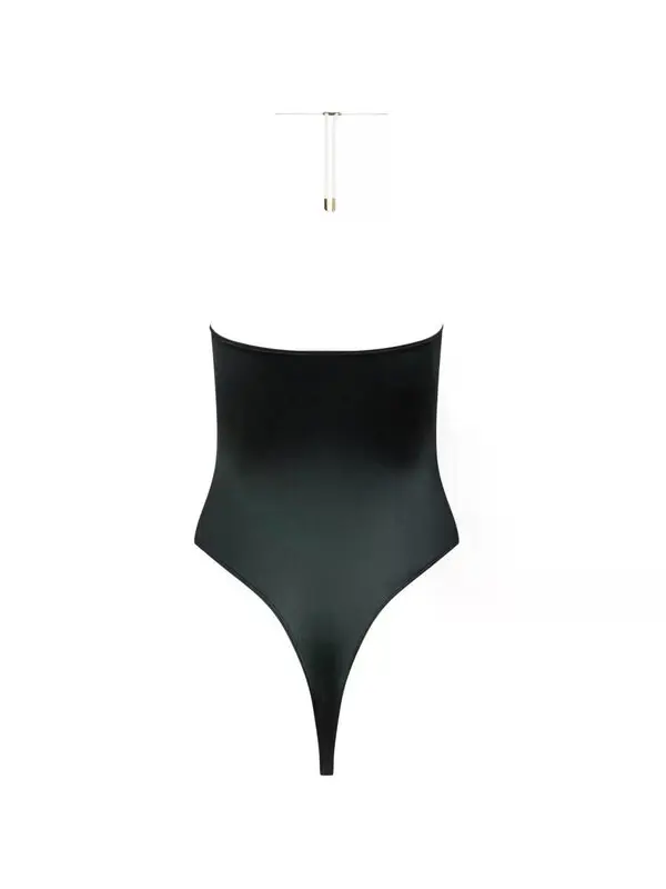 MAISON CLOSE Halterneck Thong Swimsuit - Black