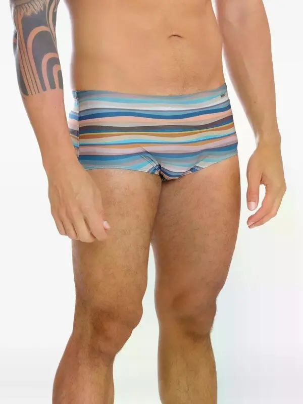 AMIR SLAMA Striped Swim Trunks