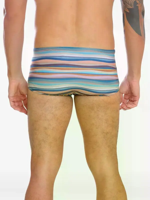 AMIR SLAMA Striped Swim Trunks