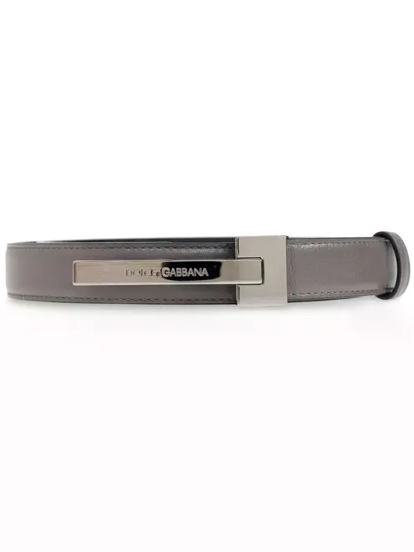 Dolce & Gabbana Leather Belt - Grey
