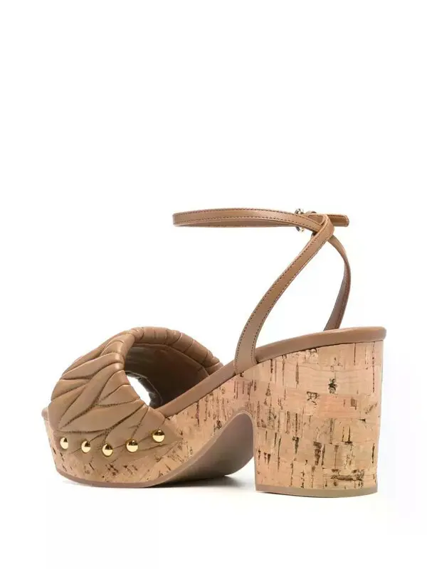 Miu Miu Logo-lettering Leather Sandals