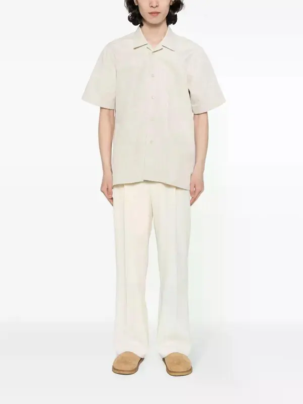 Eleventy Bowling-collar Short-sleeve Shirt