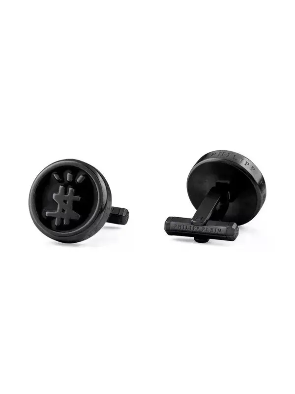 Philipp Plein Logo-engraved Cufflinks