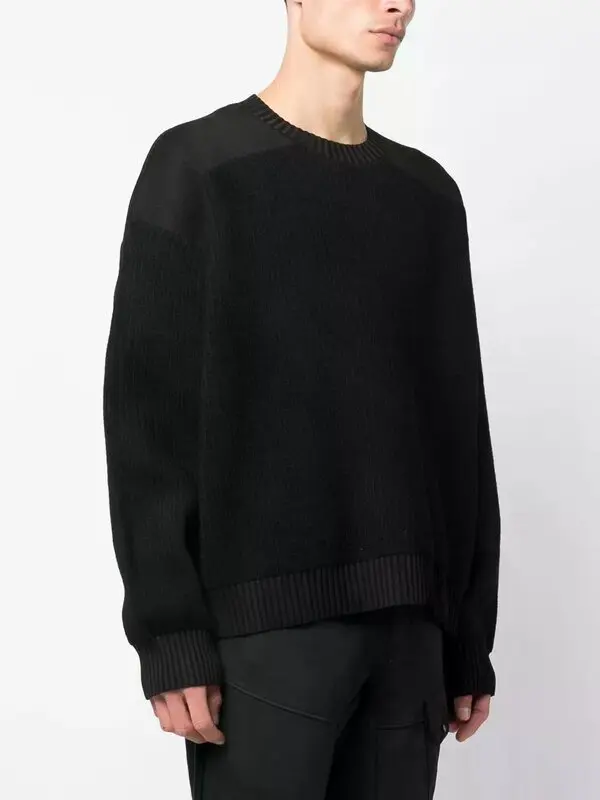 Y3 Ribbed-knit Panelled Jumper
