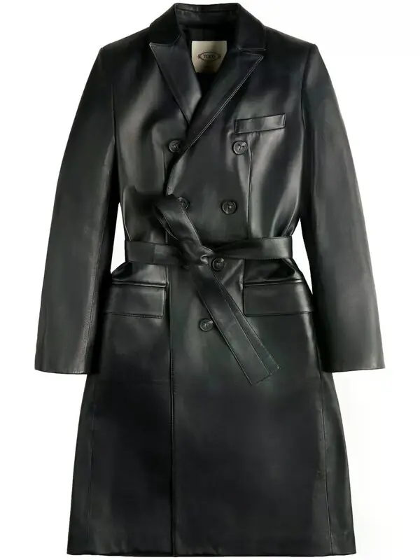 TOD'S Leather Trench Coat