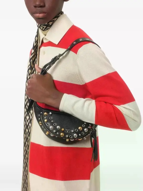 Valentino Garavani Stud-embellished Belt Bag - Black