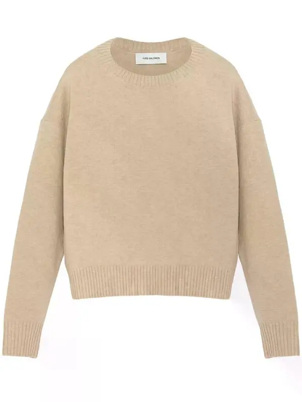 YVES SALOMON Knitted Lambswool Jumper - Neutrals