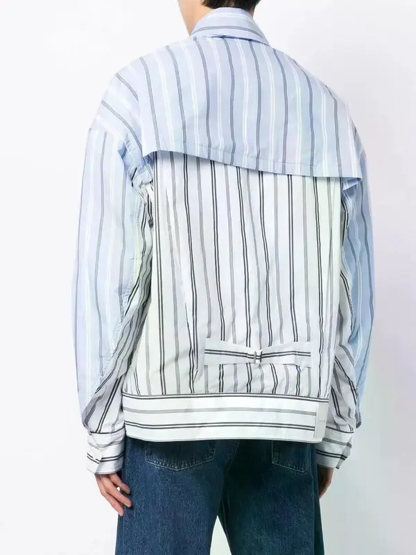 FENG CHEN WANG Layered Striped Jacket