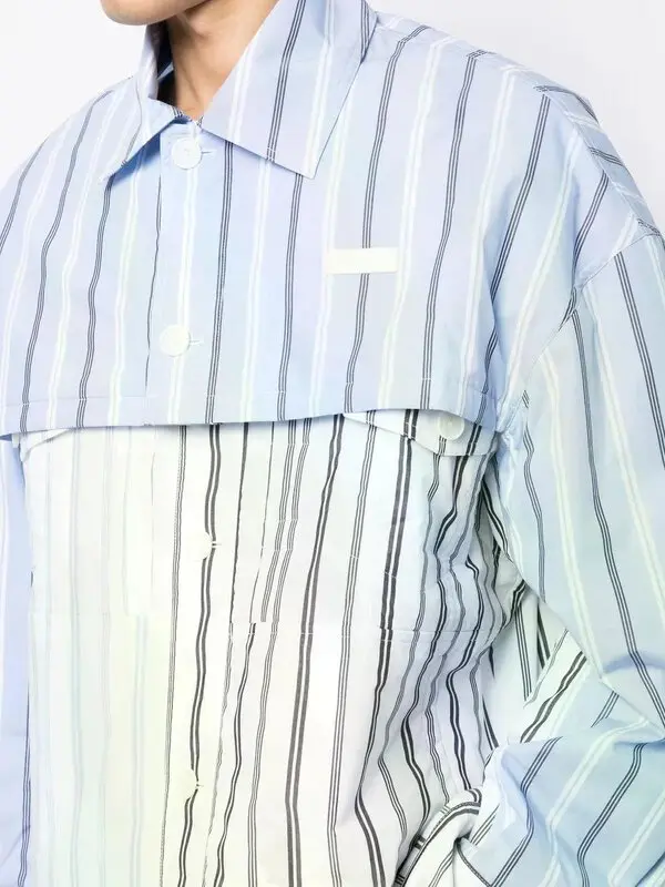 FENG CHEN WANG Layered Striped Jacket