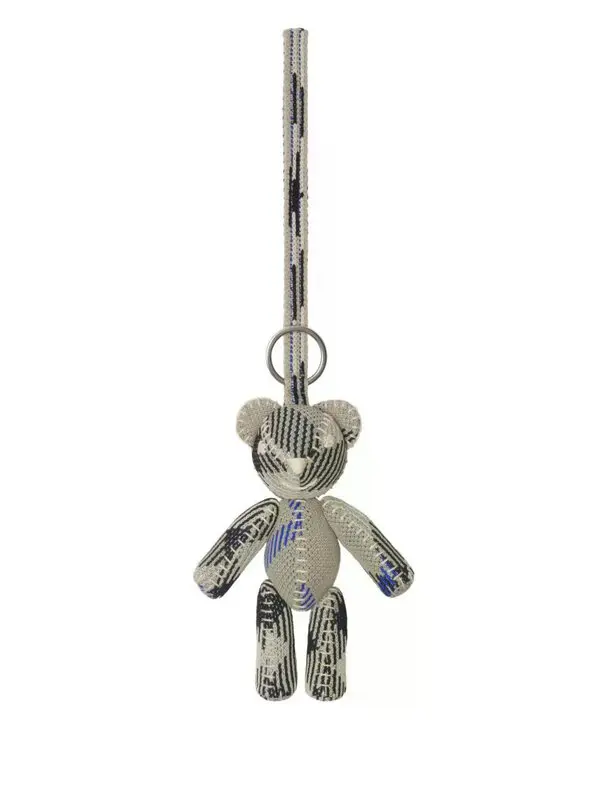 Burberry Knit Tom Keychain - Grey