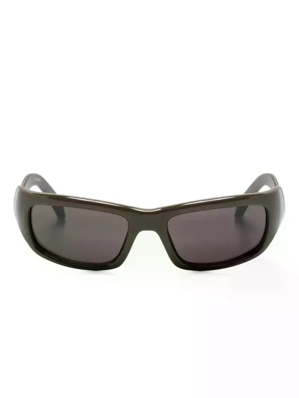 Balenciaga Hamptons Rectangle-frame Sunglasses - Brown